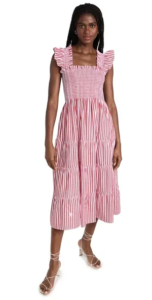 Hill House Home The Ellie Nap Dress Cherry Stripe