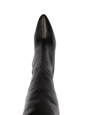 LANVIN 100mm Leather Thigh-high Boots