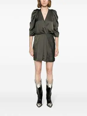 Zadig&Voltaire Ruz Pleat-detail Minidress - Green
