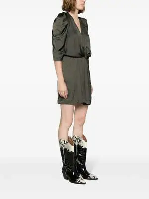 Zadig&Voltaire Ruz Pleat-detail Minidress - Green