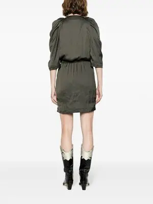 Zadig&Voltaire Ruz Pleat-detail Minidress - Green