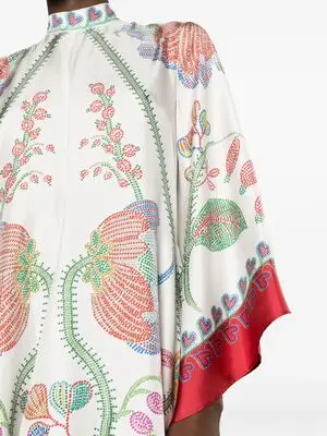 La DoubleJ Magnifico Flower Placée-print Maxi Dress