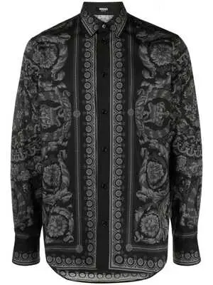 Versace Barocco Print Cotton Shirt