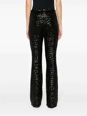 Oseree Sequin-embellished Trousers - Black