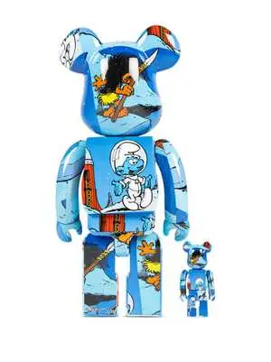 MEDICOM TOY X The Smurfs Be@rbrick 100% And 400% Figure Set - Blue