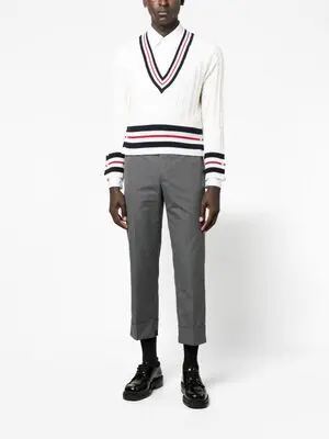 Thom Browne Cropped Straight-leg Trousers