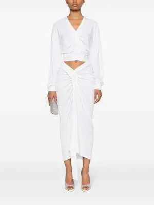 Christopher Esber Carved Crossover Cropped Blouse