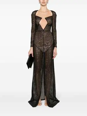 Elisabetta Franchi Square-neck Sequinned Maxi Dress