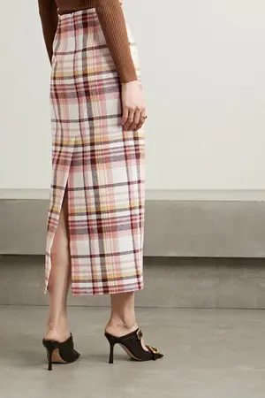 Zimmermann Matchmaker Checked Midi Skirt