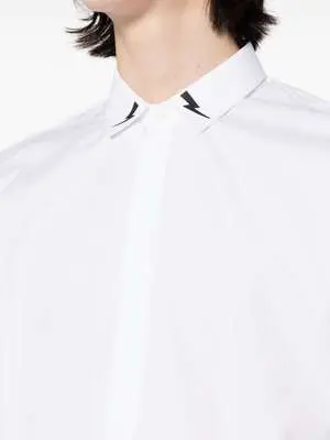 Neil Barrett Thunderbolt-print Cotton Shirt