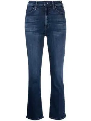 MOTHER The Hustler Cropped Flared Jeans