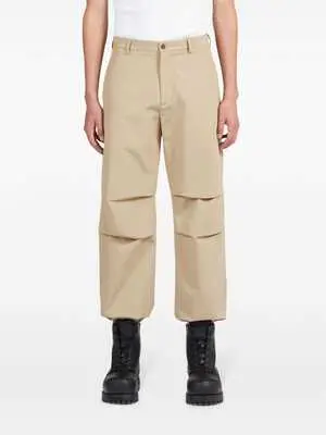 FERRAGAMO Logo-patch Cropped Trousers