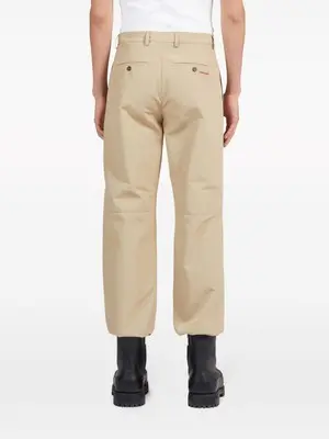 FERRAGAMO Logo-patch Cropped Trousers
