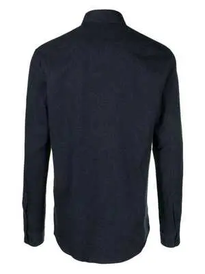 Sunspel Flannel Cotton Shirt - Blue