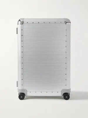 FPM MILANO Bank Spinner 76cm Rubber-trimmed Aluminium Suitcase - Silver