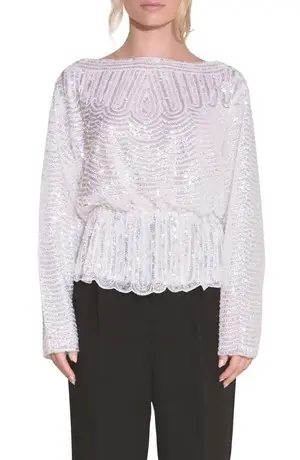 Endless Rose Sequin Peplum Top