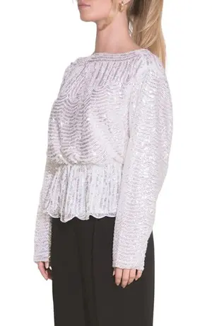Endless Rose Sequin Peplum Top