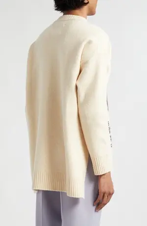 JIL SANDER Cherry Print Wool Sweater