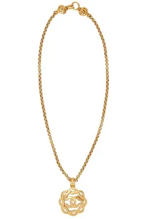 Chanel 1997 Coco Mark Medallion Necklace - Gold