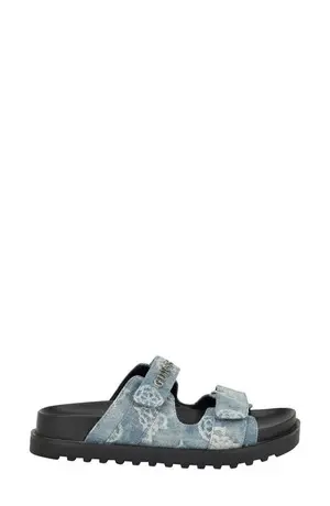 Guess Two-strap Sandal - Medium Blue