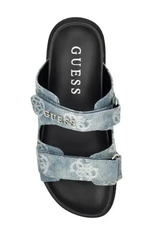 Guess Two-strap Sandal - Medium Blue