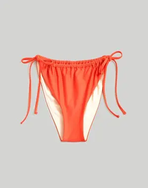 Madewell Mw Classic String Bikini Bottom - Wild Poppy