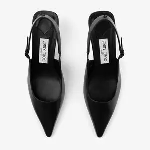 JIMMY CHOO Amel 50 Nappa Leather Slingback Pumps