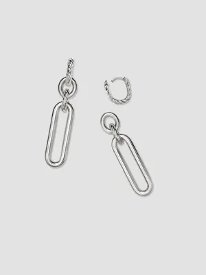 David Yurman Lexington Double Link Drop Earrings In Sterling