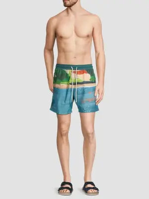 Vilebrequin Moorea Abstract Swim Trunks - Chambray