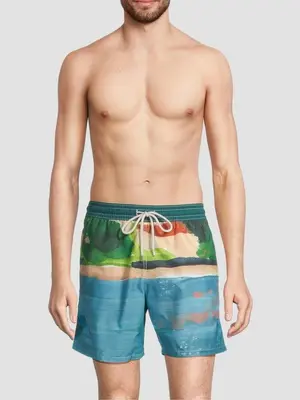 Vilebrequin Moorea Abstract Swim Trunks - Chambray