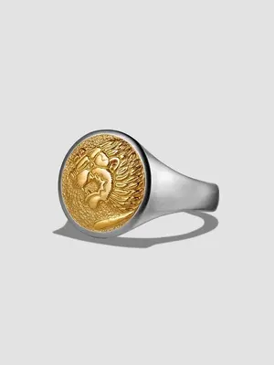 David Yurman Petrvs Lion Pinky Ring In Sterling - Silver