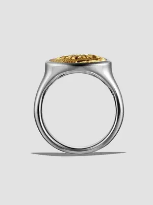 David Yurman Petrvs Lion Pinky Ring In Sterling