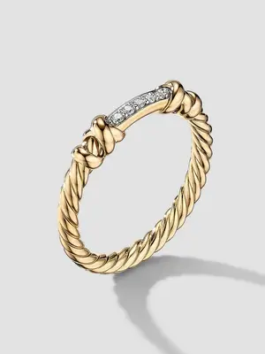 David Yurman Petite Helena Wrap Ring In 18k Yellow Gold