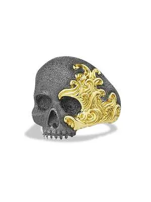 David Yurman Waves Skull Ring In Sterling - Silver