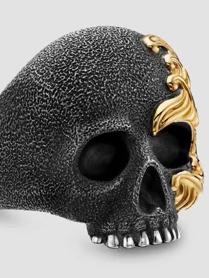 David Yurman Waves Skull Ring In Sterling - Silver