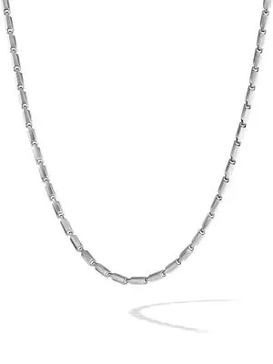 David Yurman Faceted Link Necklace In Sterling - Silver