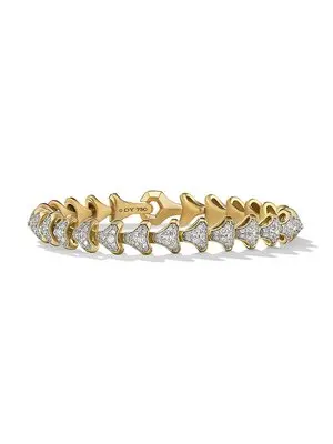 David Yurman Armory Link Bracelet In 18k Yellow Gold Diamond