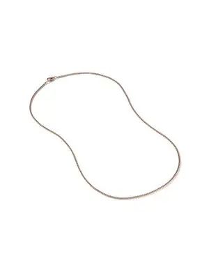 David Yurman Box Chain Necklace In 18k Rose 1.7mm