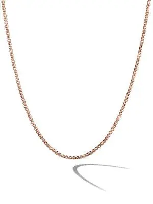 David Yurman Box Chain Necklace In 18k Rose 1.7mm