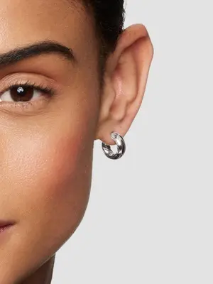 David Yurman Mercer Micro Hoop Earrings In Sterling