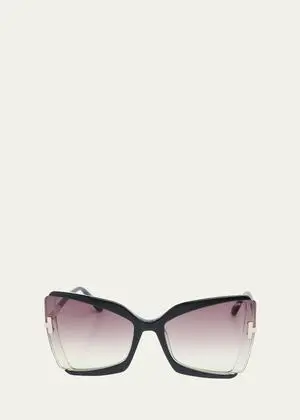TOM FORD TOM FORD Gia Butterfly Sunglasses Sblk/smkg