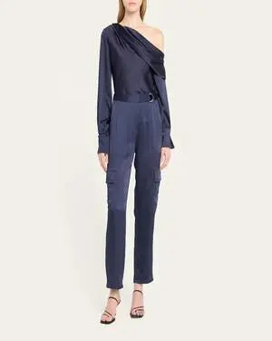 Simkhai Carolina Satin Cargo Pants