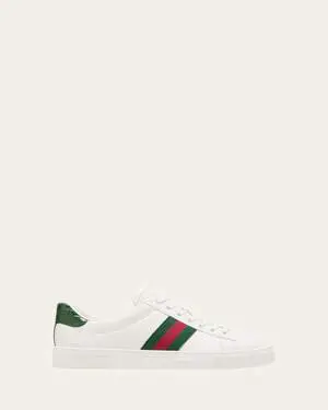 Gucci Ace Leather Low-top Sneakers - Bianco