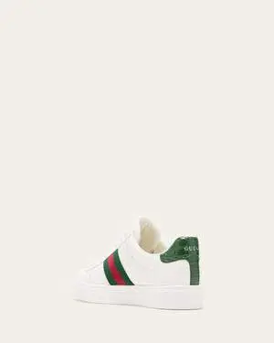 Gucci Ace Leather Low-top Sneakers - Bianco