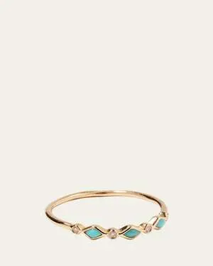 SYDNEY EVAN Turquoise And Diamond Ring - Gold