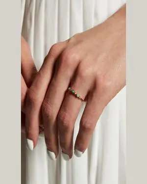 SYDNEY EVAN Turquoise And Diamond Ring