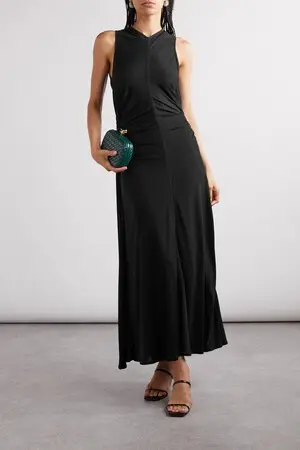 Bottega Veneta Cutout Embellished Gathered Maxi Dress