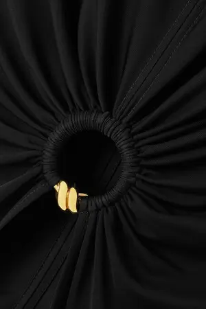 Bottega Veneta Cutout Embellished Gathered Maxi Dress