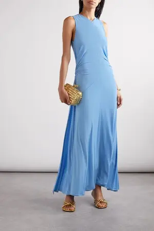 Bottega Veneta Cutout Embellished Gathered Maxi Dress