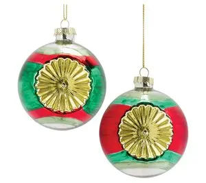 MELROSE Glass Reflector Ball Ornament - One-color